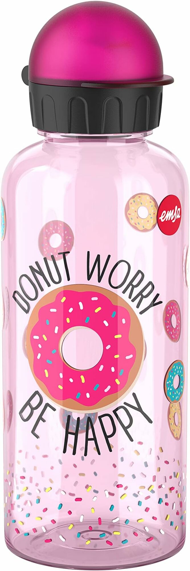 Бутылка для питья Emsa Teens Tritan N30607 - 0,6 л, цвет розовый, принт пончик