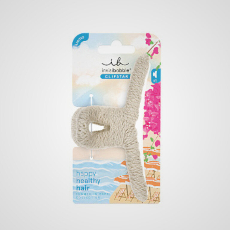 Заколка-крабик CLIPSTAR Summer in Capri Sunny Sailor (размер L) INVISIBOBBLE CLIPSTAR Summer in Capri Sunny Sailor Заколка 1 шт