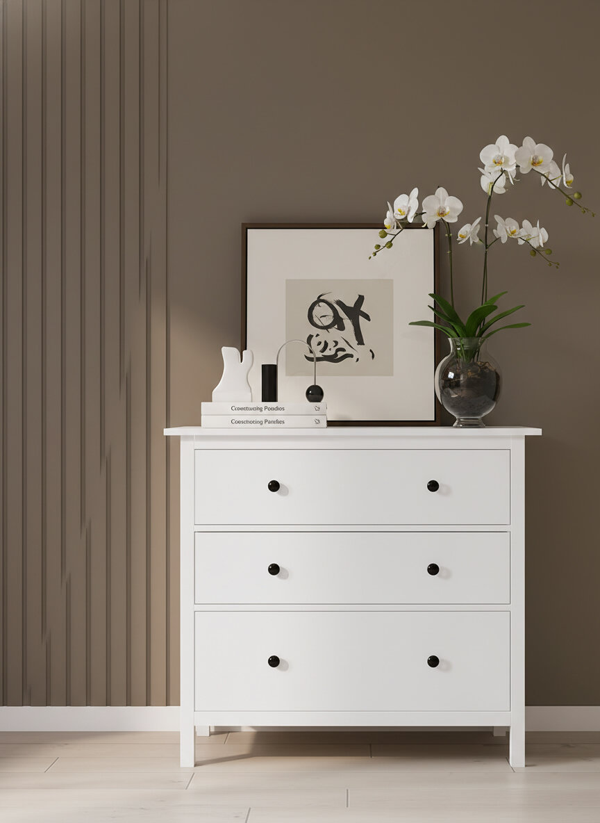 Комод Хемнэс Hemnes/ Кымор, 108х96х50см, 3 ящика, белый