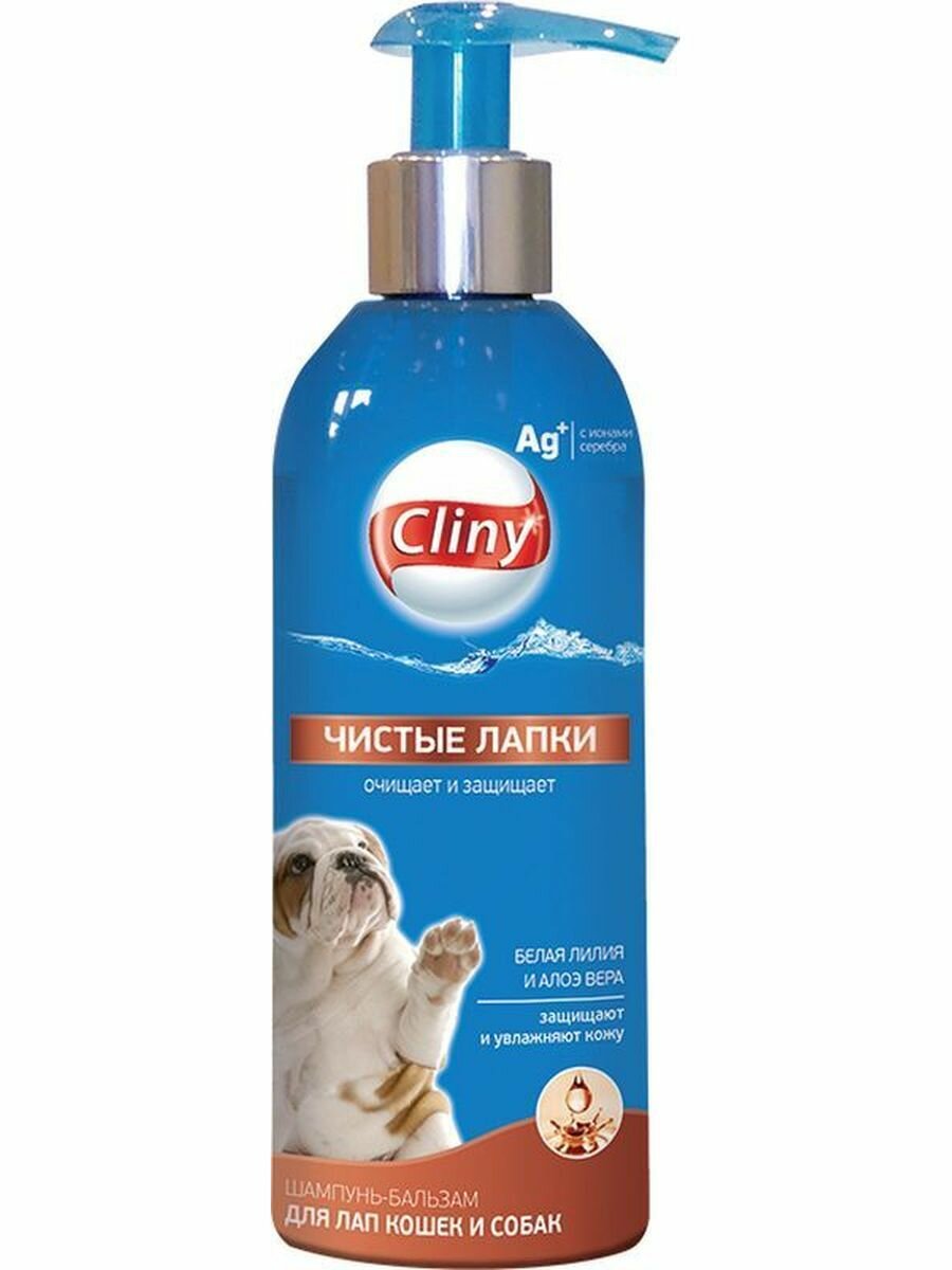 Шампунь для собак и кошек Cliny Чистые лапки для мытья лап 200 мл