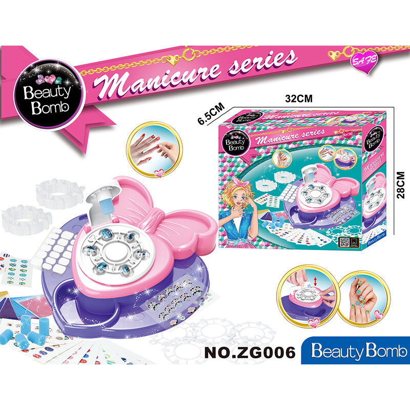 Набор детской косметики для ролевых игр, туалетный столик и маникюрный столик, подарочная коробка с игрушками для макияжа для девочек-принцесс.