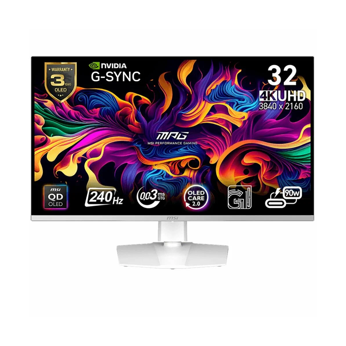 Монитор MSI MPG 321URXW (9S6-3DD29A-051) белый, 31,5" QD-OLED, OLED, 3840x2160, 240 Гц