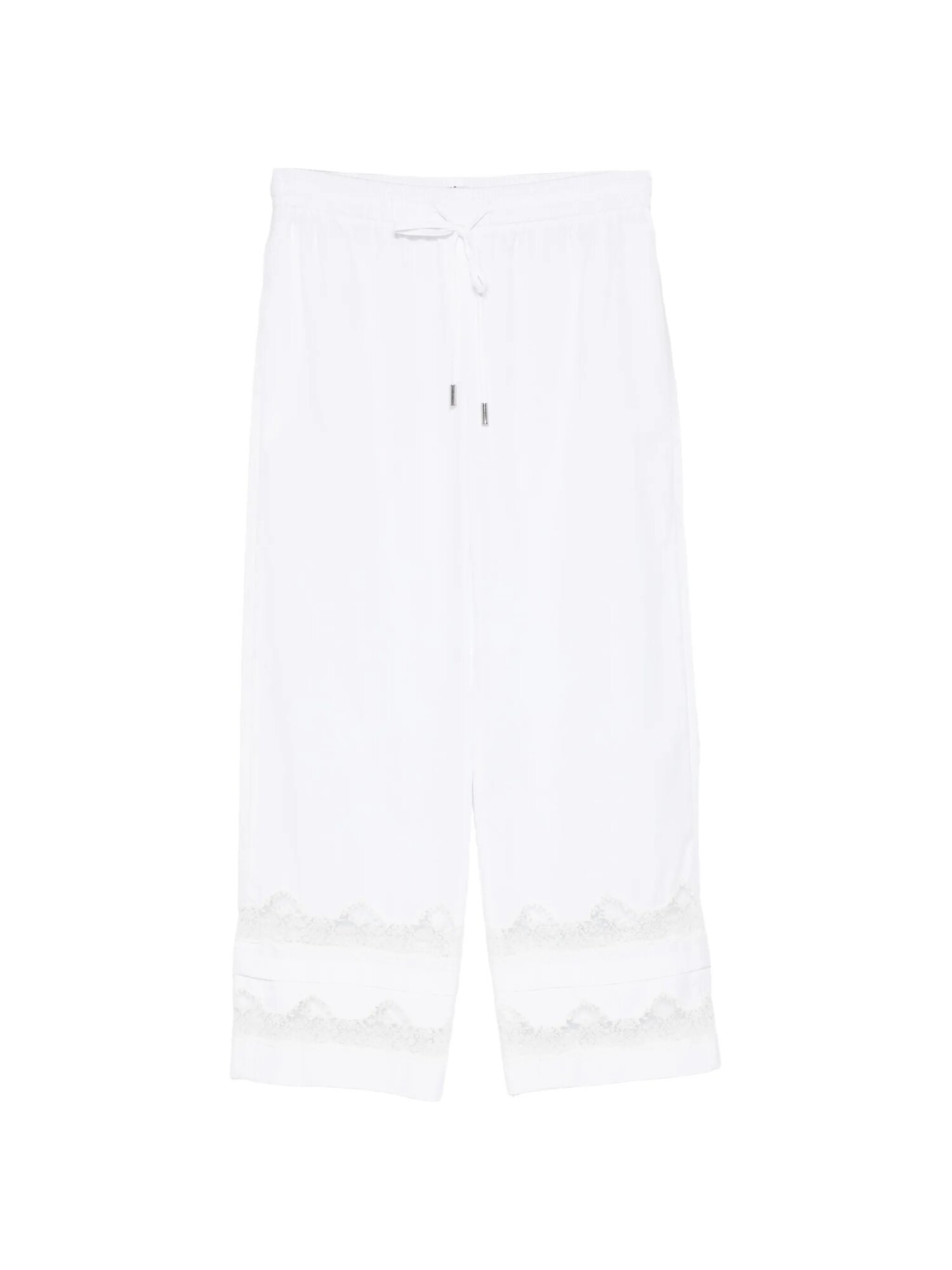 Брюки Lace-trim cropped trousers
