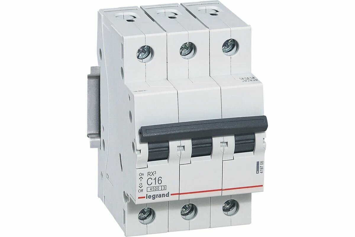 Выключатель автомат. 3-пол. (3P) 63А C 4,5кА RX3 Legrand