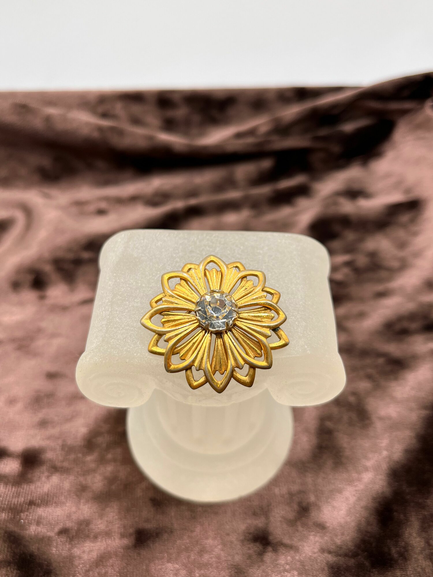 Винтажная позолоченная брошь, СССР