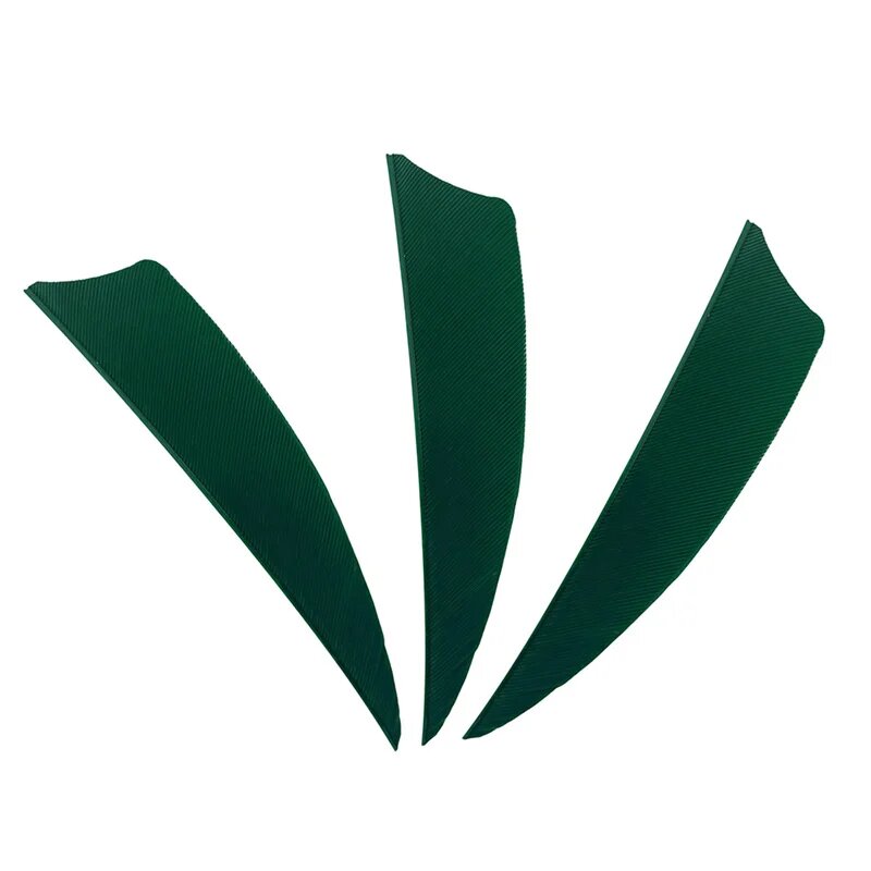 Натуральные перья для оперения стрел 50 шт. Темно-зеленый, color 13 right