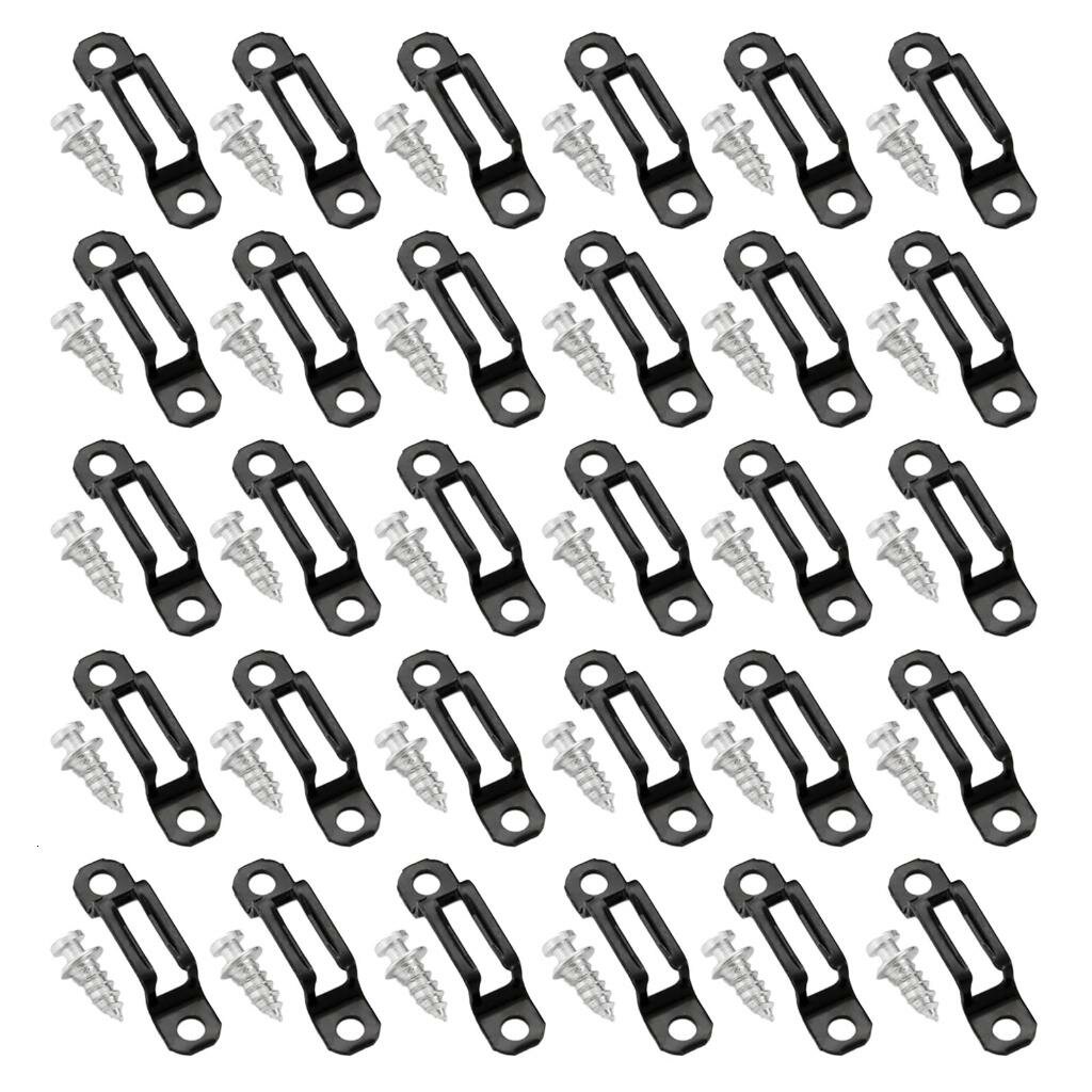 Невидимые крепления для мебели (30 шт.), Черный - Прямой доступ