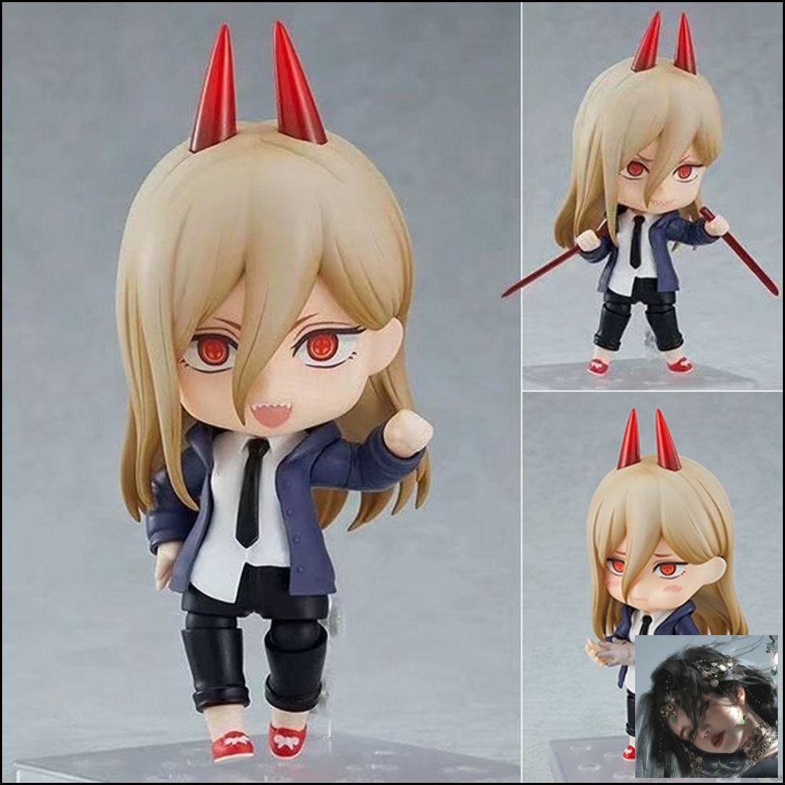 Фигурка нендороида Человек бензопила Пауэр / Chainsaw Man Power Подарки для болельщиков 10 см