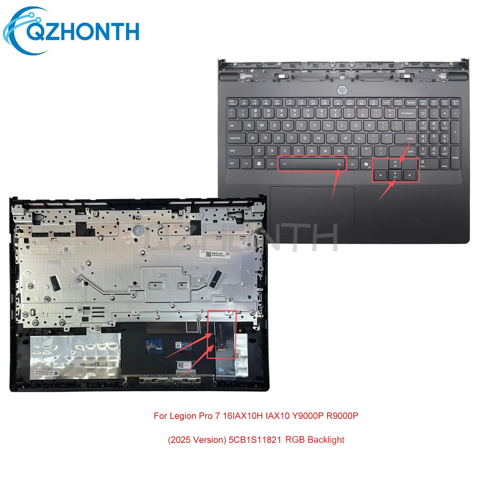 Верхний корпус для Lenovo Legion Pro 7 с подсветкой RGB Backlit