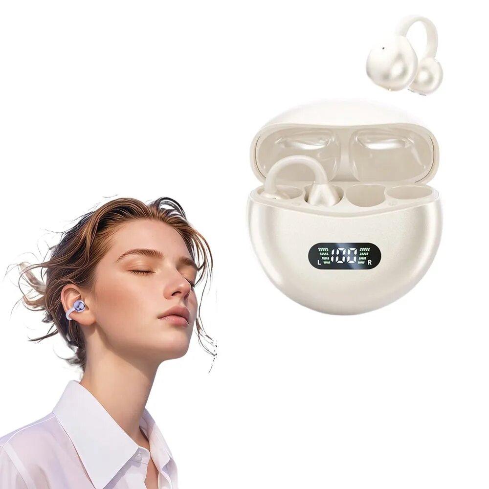 Товары за 1 рубль Наушники беспроводные с микрофоном, Bluetooth, белый