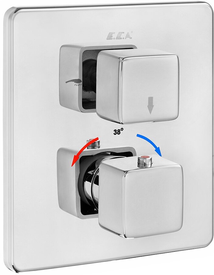 Смеситель E.C.A. Thermostatic 102167216EX-KDE для душа