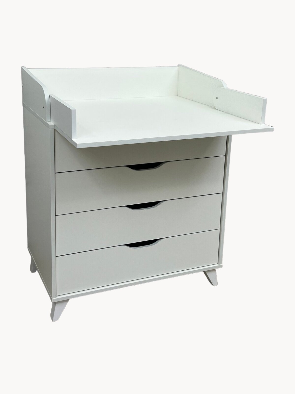 Пеленальный комод мебельнов «ПС-2» с откидной крышкой: 4 ящика, ШхГхВ: 80х50х98 см, цвет: белый