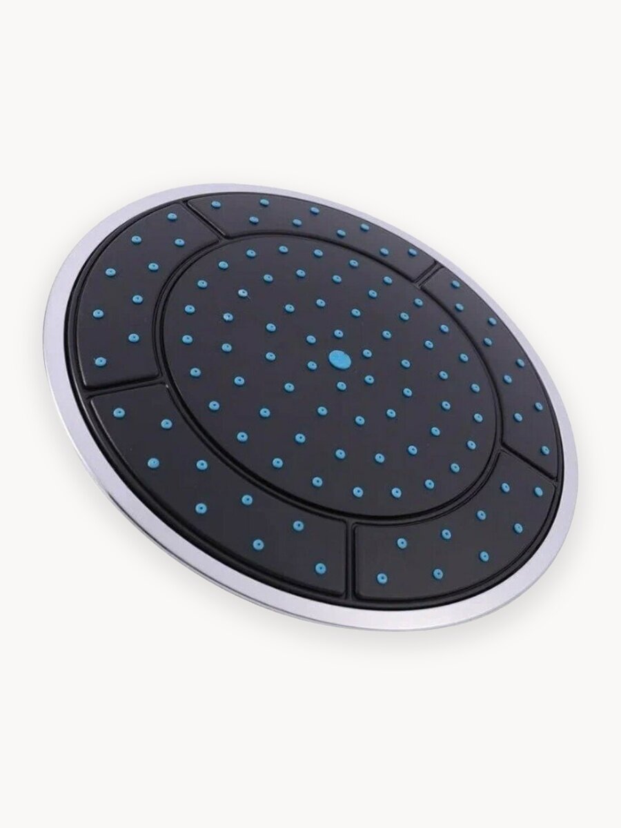 Лейка тропического душа HX, неразборная, ABS пластик, черная, 24 см