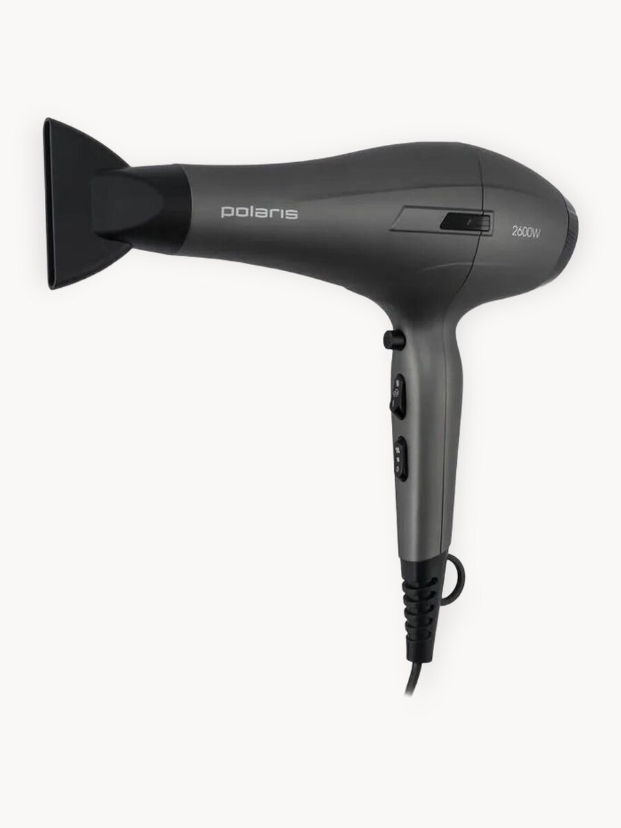 Фен для волос профессиональный Polaris PHD 2600ACi Salon Hair / Серый графит