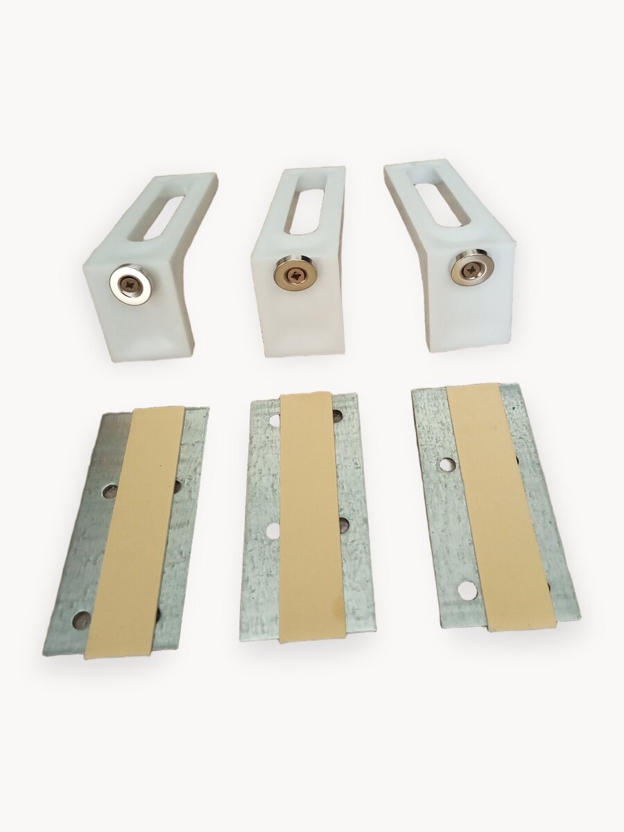 Универсальное магнитное крепление экрана, панели, шторки для акриловых ванн и душевых поддонов