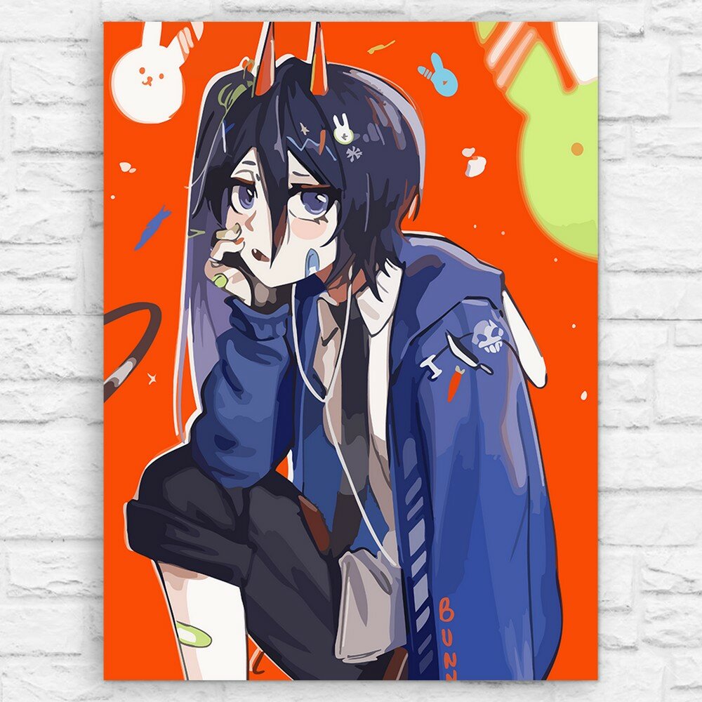 Картина по номерам на холсте аниме блич (bleach, ичиго, рукия, орихиме) - 14890 60х80