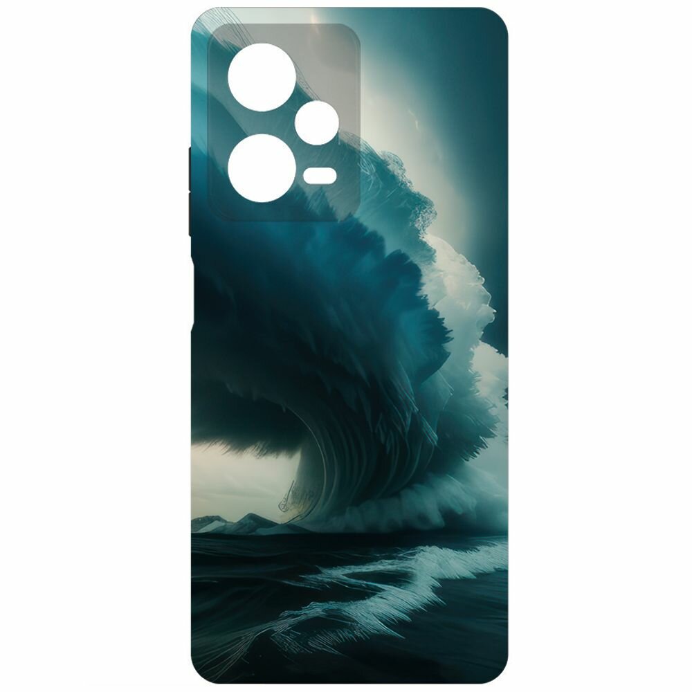 Чехол-накладка Krutoff Soft Case Торнадо для Xiaomi Redmi Note 12 Pro+ 5G черный