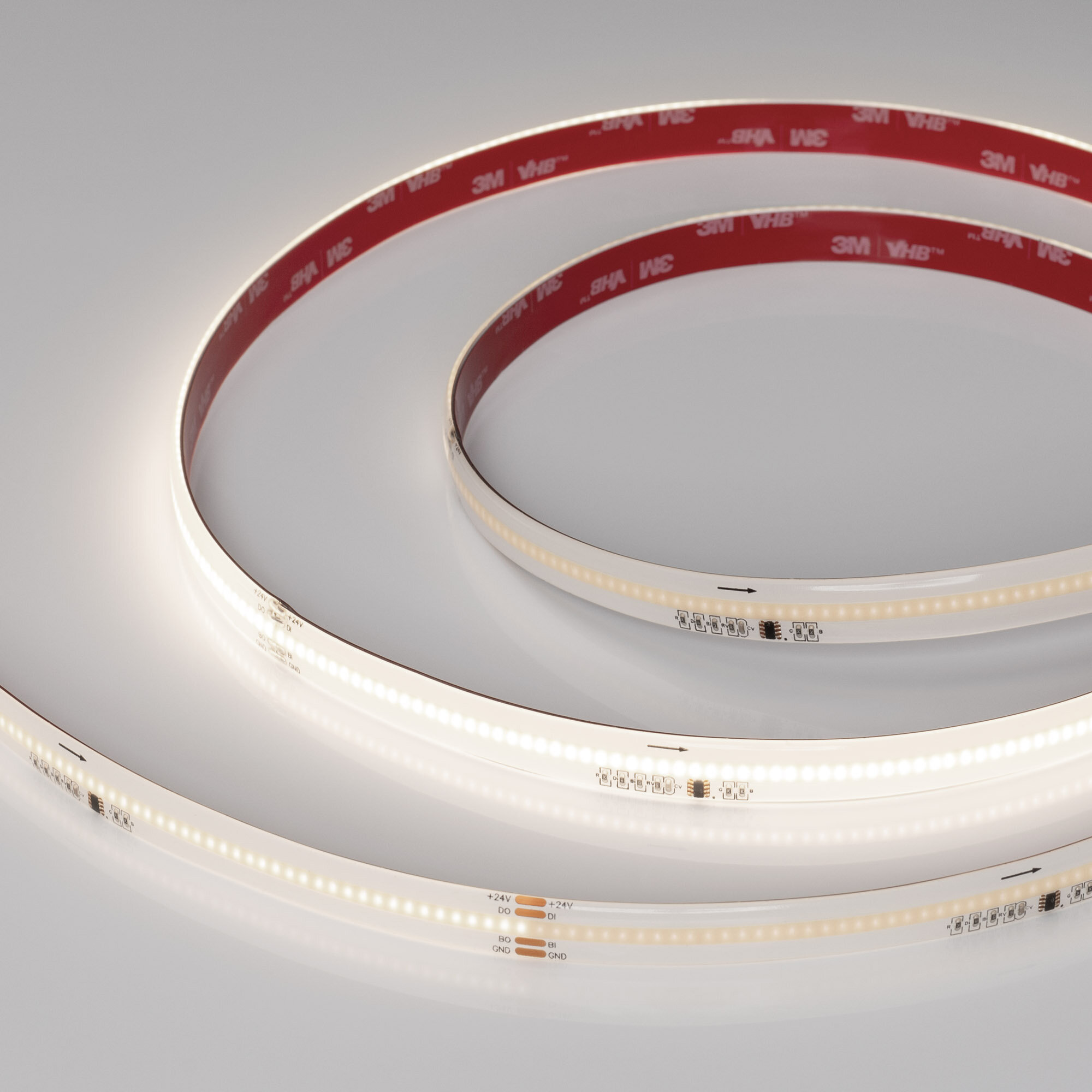 Светодиодная Лента герметичная SPI-COB-SE-X378-12mm 24V Day4000-PX63-BPT (7 W/m, IP65, 5m) (Arlight, бегущий огонь) 041388