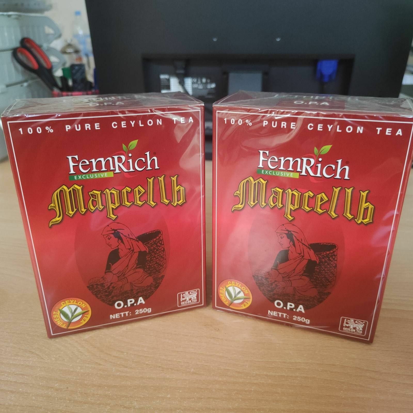 Чай 500г FEMRICH марселль OPA, цейлонский крупнолистовой. Набор из 2х пачек по 250г