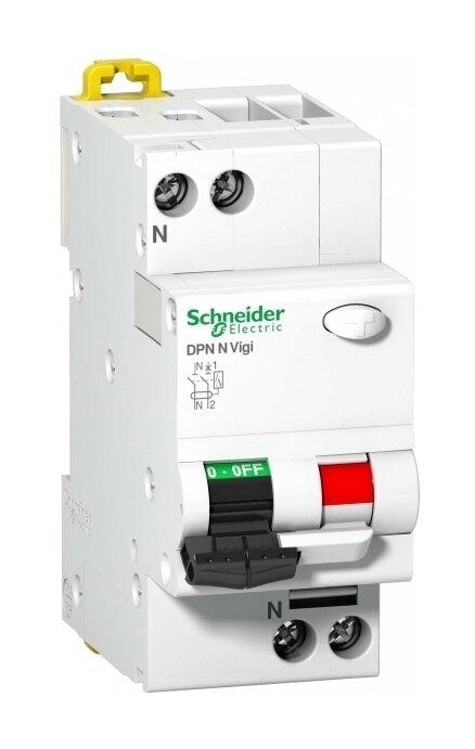 Дифавтомат "Schneider Electric" Acti 9, 2-х полюсной, 10 А, тип C, 6 кА, 30 мА