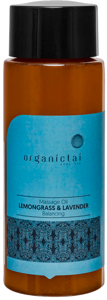 Массажное масло лемонграсс и лаванда балансирующее, 100 мл, OrganicTai