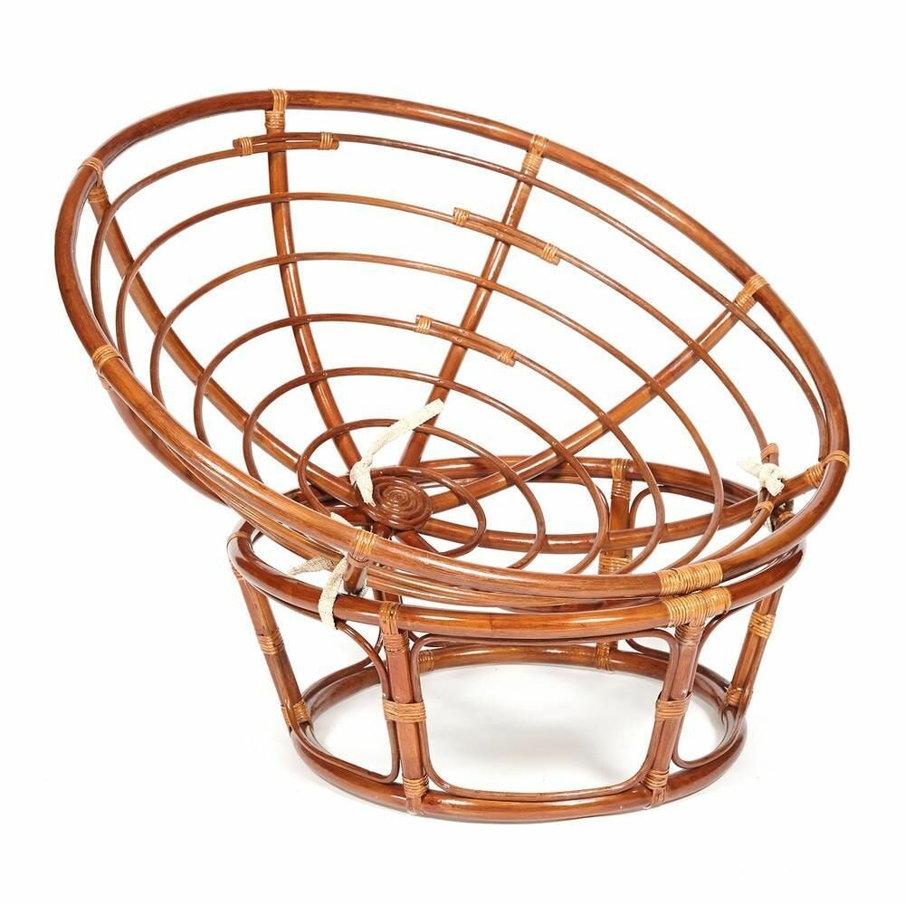 Кресло садовое без подушки TetChair "PAPASAN/папасан", ротанг натуральный, орех