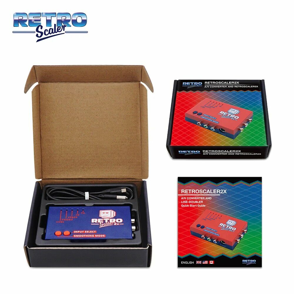 RetroScaler2x HDMI конвертер для игровых приставок, синий с USB