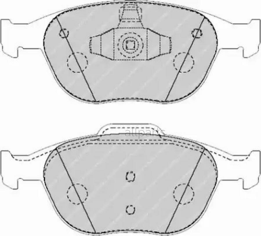 FERODO FVR1568 Колодки тормозные дисковые 156x67.2x17.6 Ford Ferodo