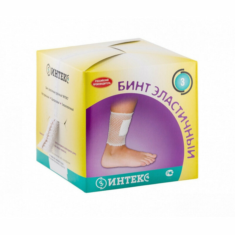 Перевяз. ср-ва Бинт эластичный трубчатый, размер №3 25 метров Интекс, 1003297