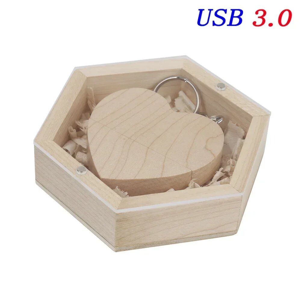 USB-флешка JASTER 128GB, сердце, USB 3.0, цвет G