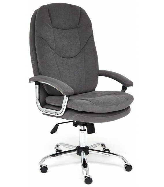 TetChair Кресло SOFTY Lux, флок, серый