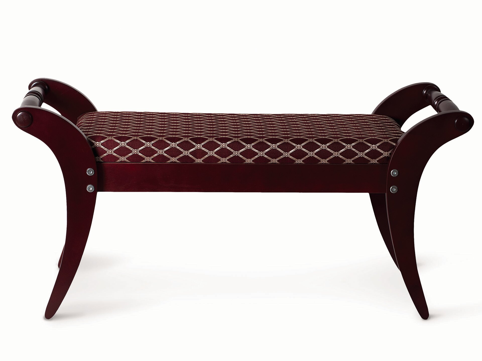 Банкетка Тифани, махагон, ткань, МДФ, 107x51x39 см.