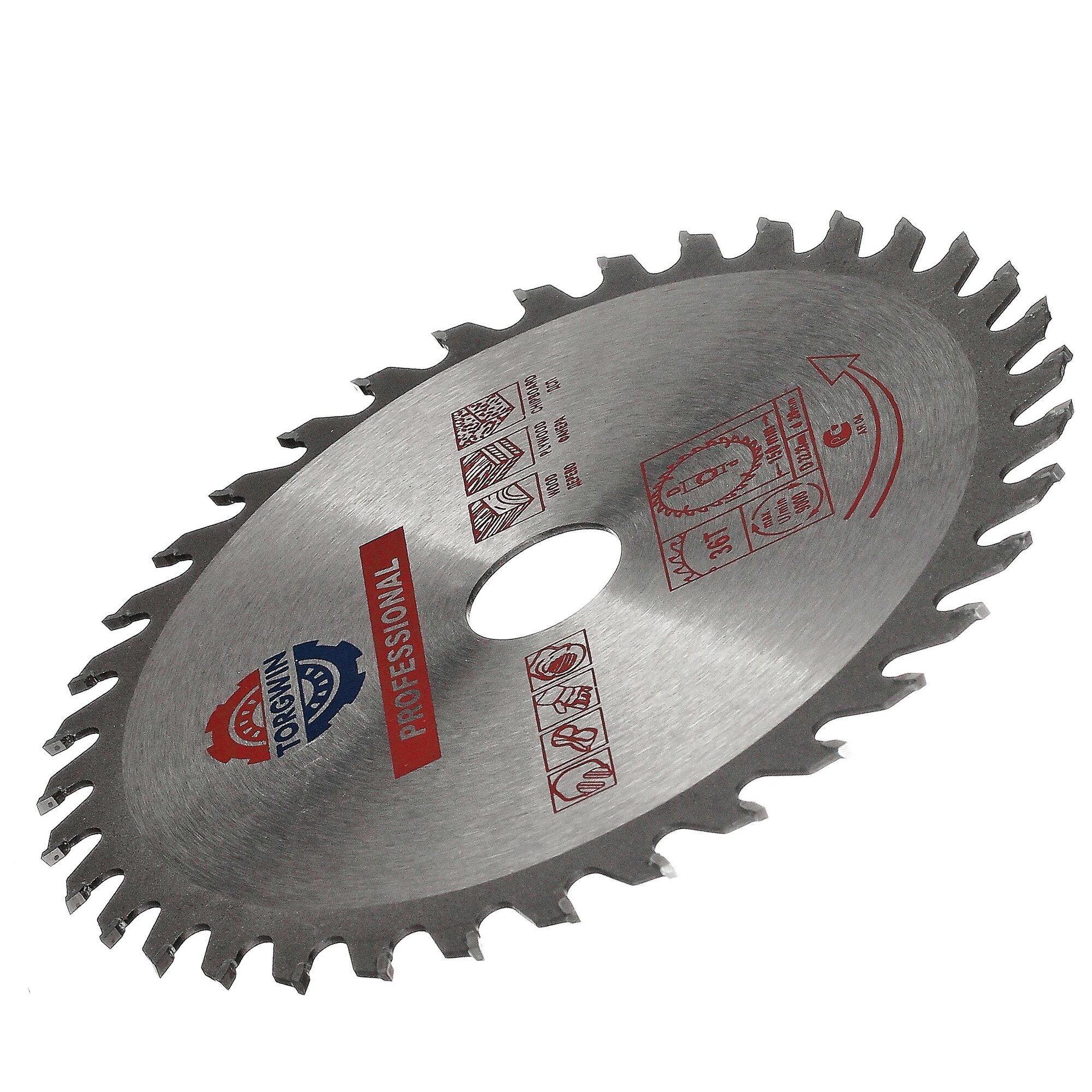 Пильный диск по дереву 150мм* 22.23* 36зуб с посадочным кольцом 20мм TORGWIN S11605