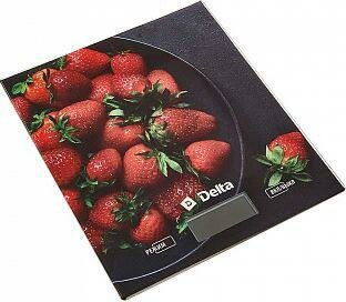 Весы кухонные DELTA KCE-68 "Клубнички", точные измерения, стильный дизайн