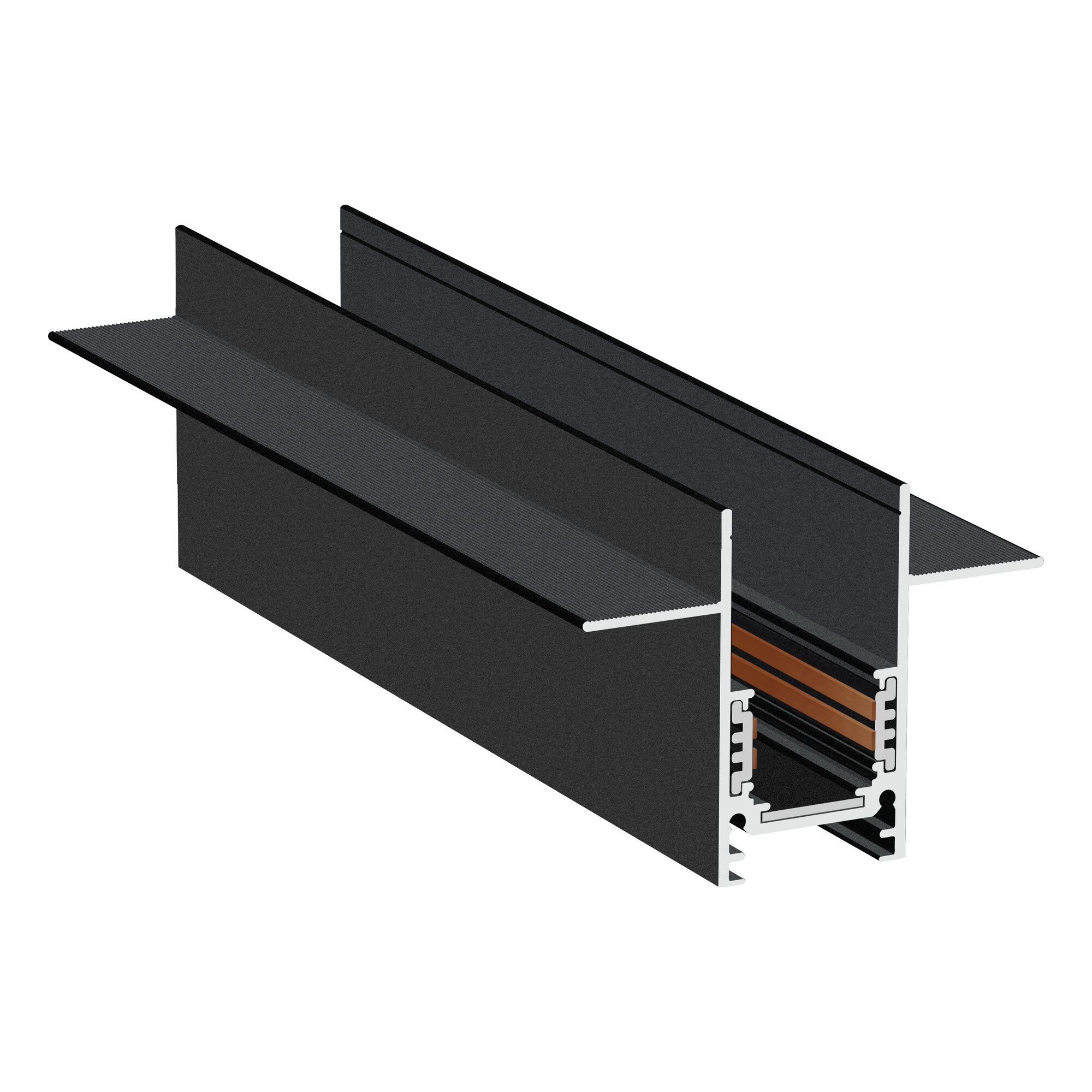 Шинопровод ShopLEDs Встраиваемый магнитный шинопровод Atlas 3м, черный