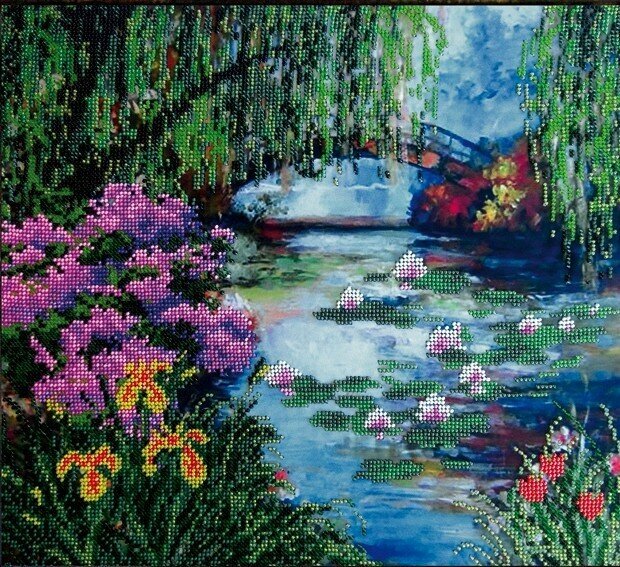 Набор для вышивания FeDi #КВ518 Уголок парка, Вышивка бисером, 37 х 33 см