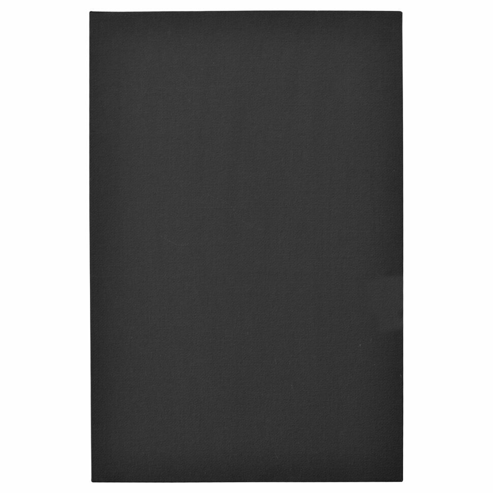 Холст на МДФ Гамма "Студия", 20*30см, цвет черный, 100% хлопок, 280г/м2, мелкое зерно, 373609
