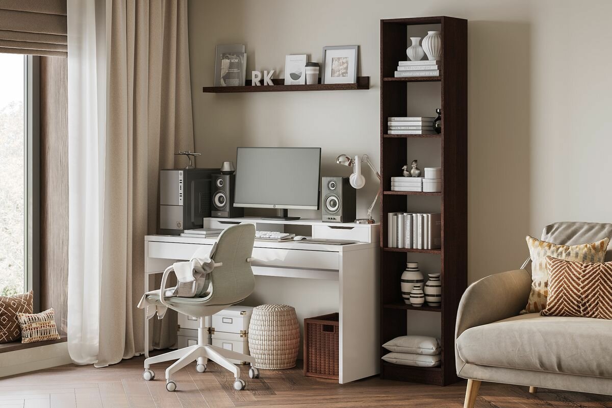 Стеллаж Билли-10 Венге Цаво для документов для книг для обуви для одежды для посуды 40*202*28