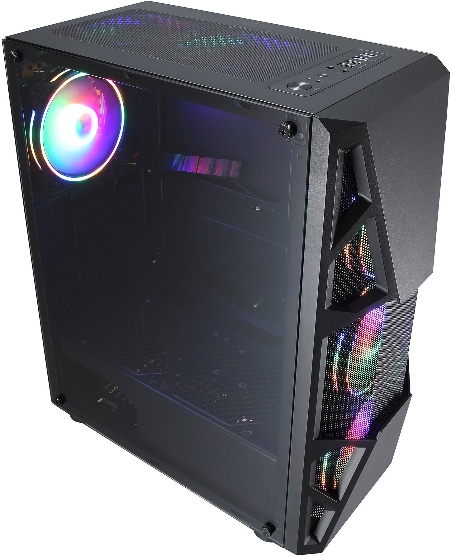 Корпус Formula Cl-3303b RGB черный без БП ATX 6x120mm 2xUSB2.0 1xUSB3.0 audio bott PSU