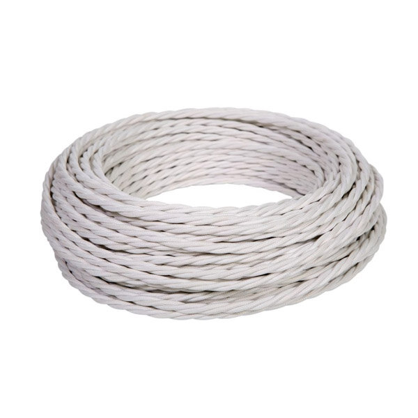 Провод ретро витой МезонинЪ 2х2,5 мм2 белый (10м)