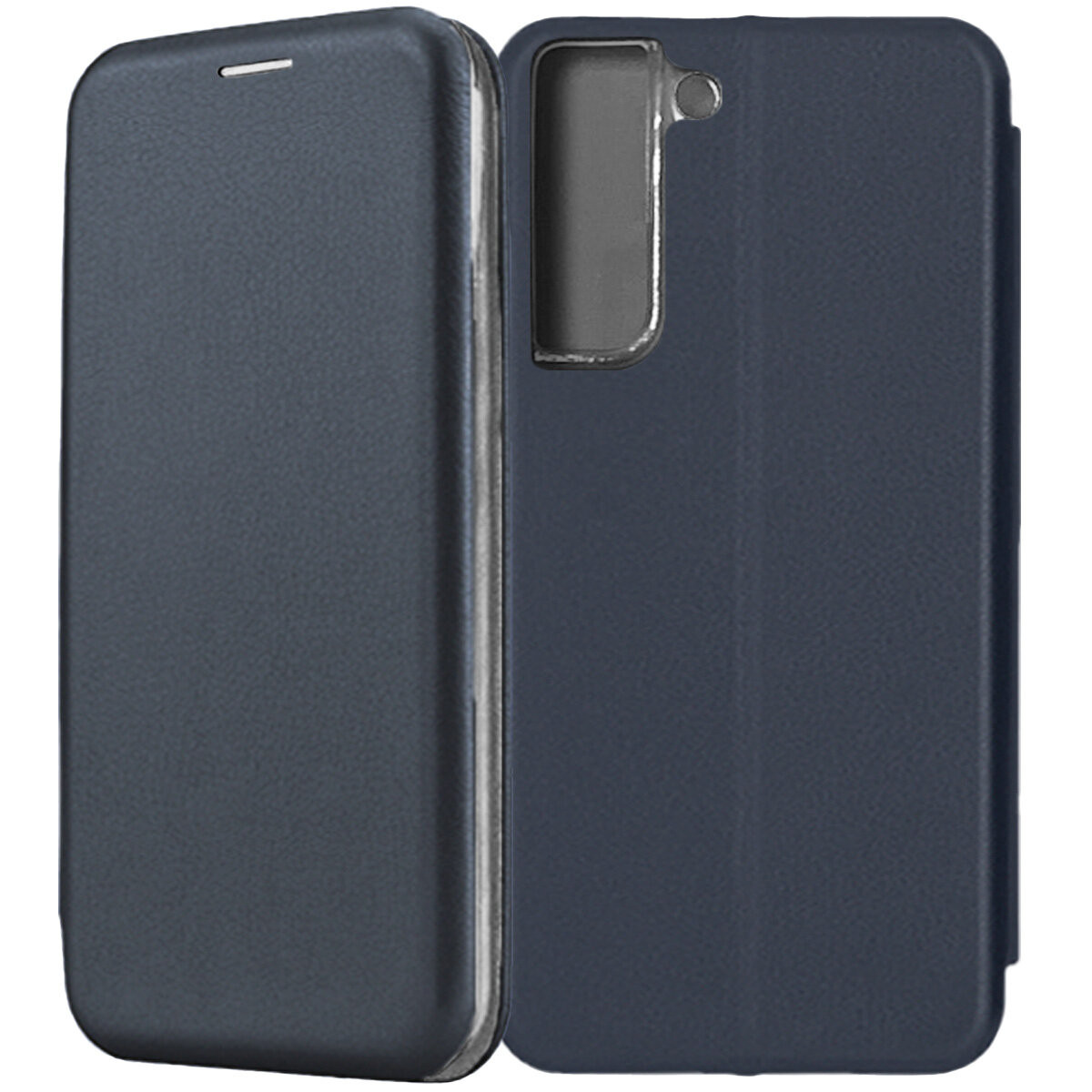 Чехол-книжка для Samsung Galaxy S21 FE G990 темно-синий / подставка, отделение для карт