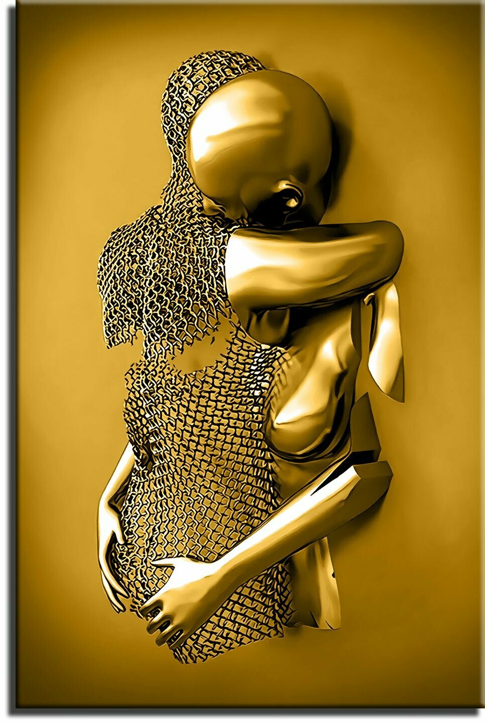 Интерьерная картина "Романтические объятия" 50х30 см