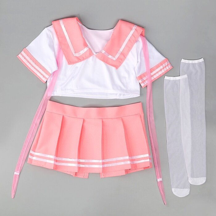 Волшебная маска Карнавальный набор «Каваи тян»: топ, юбка на липучке, чулки, р-р 38-46