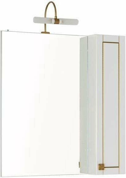 Зеркало-шкаф Aquanet Честер 85 белый/патина золото