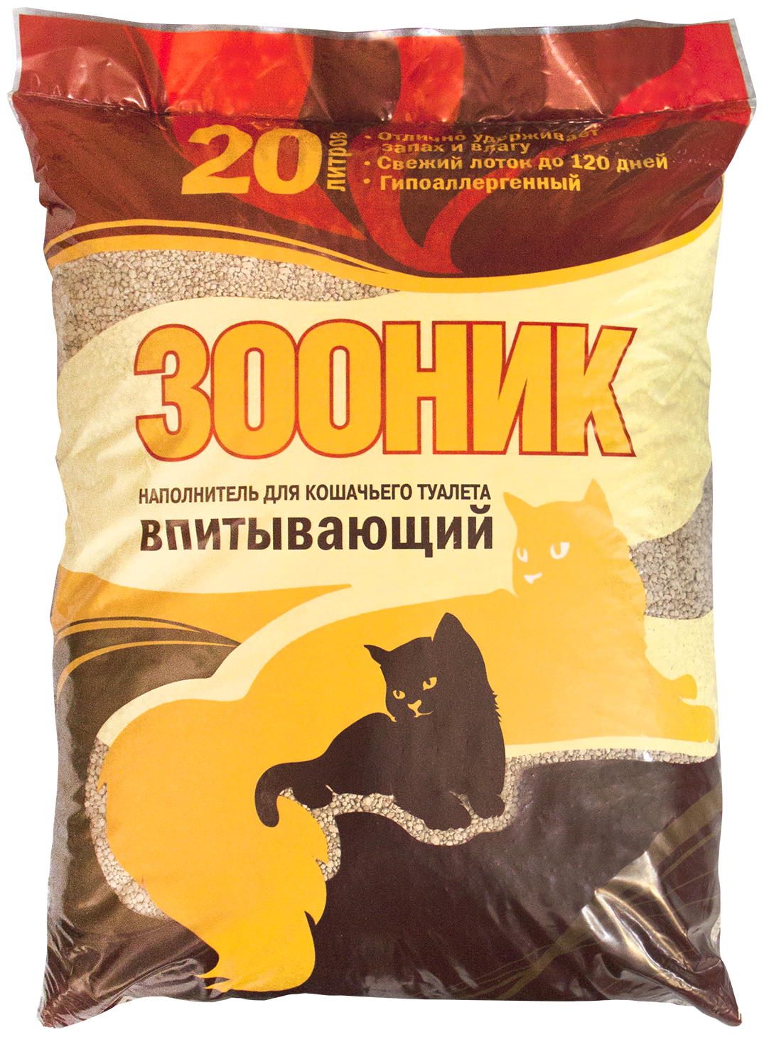 Наполнитель ЗООНИК впитывающий бентонитовый натуральный (20 л)