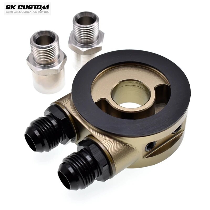 Адаптер радиатора масла Автомобильный Алюминиевый Универсальный Масляный фильтр для модификации автомобиля масляное охлаждение двигателя для масляного радиатора комплект пластин AN10 AN8 AN8