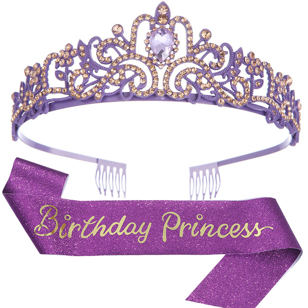 Адвент-календарь birthdayprincess, трансграничный, с плечевым ремнём, фиолетовая ткань, золотой блеск