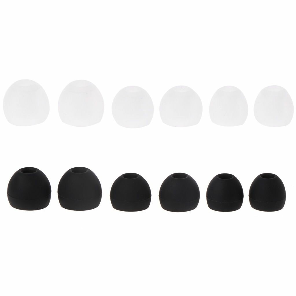 Наушники, Набор ES25 из 12 пар больших/средних/маленьких белых и черных, всего 6 пар