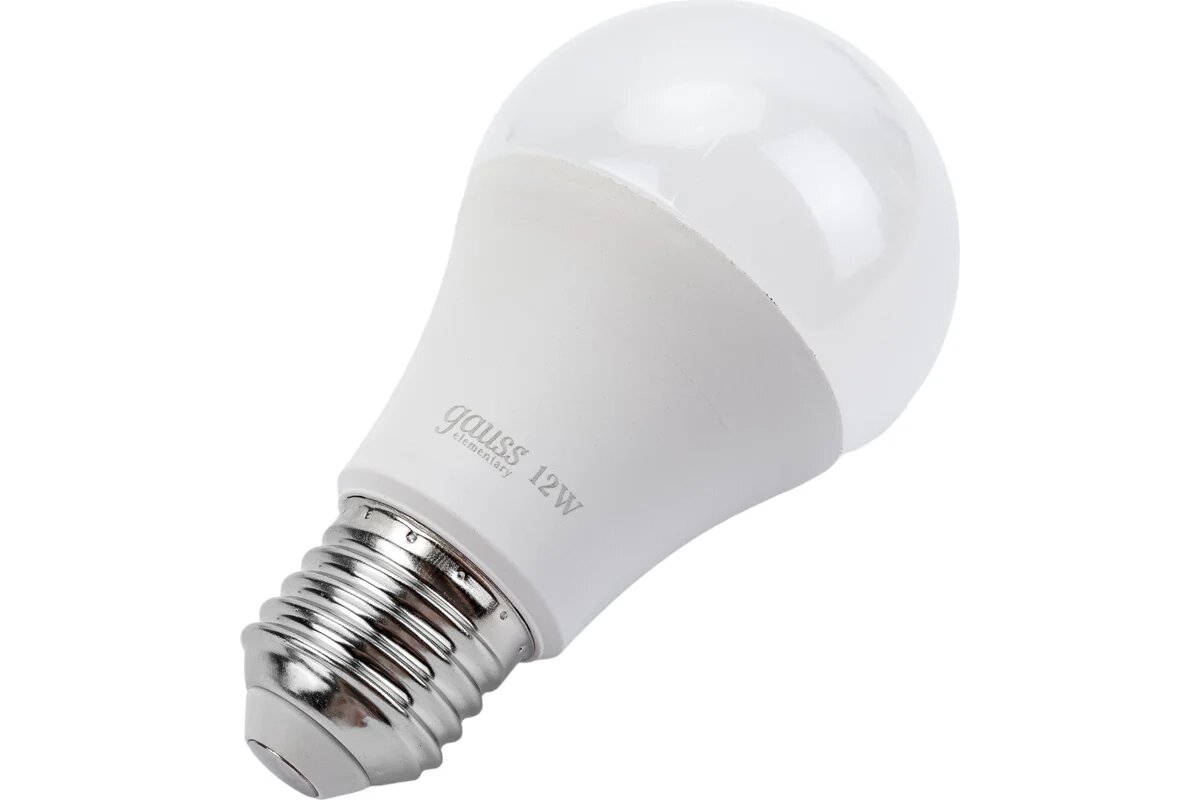 Gauss LED Elementary A60 12W E27 4100K SQ 23222 Лампа нейтрального белого света