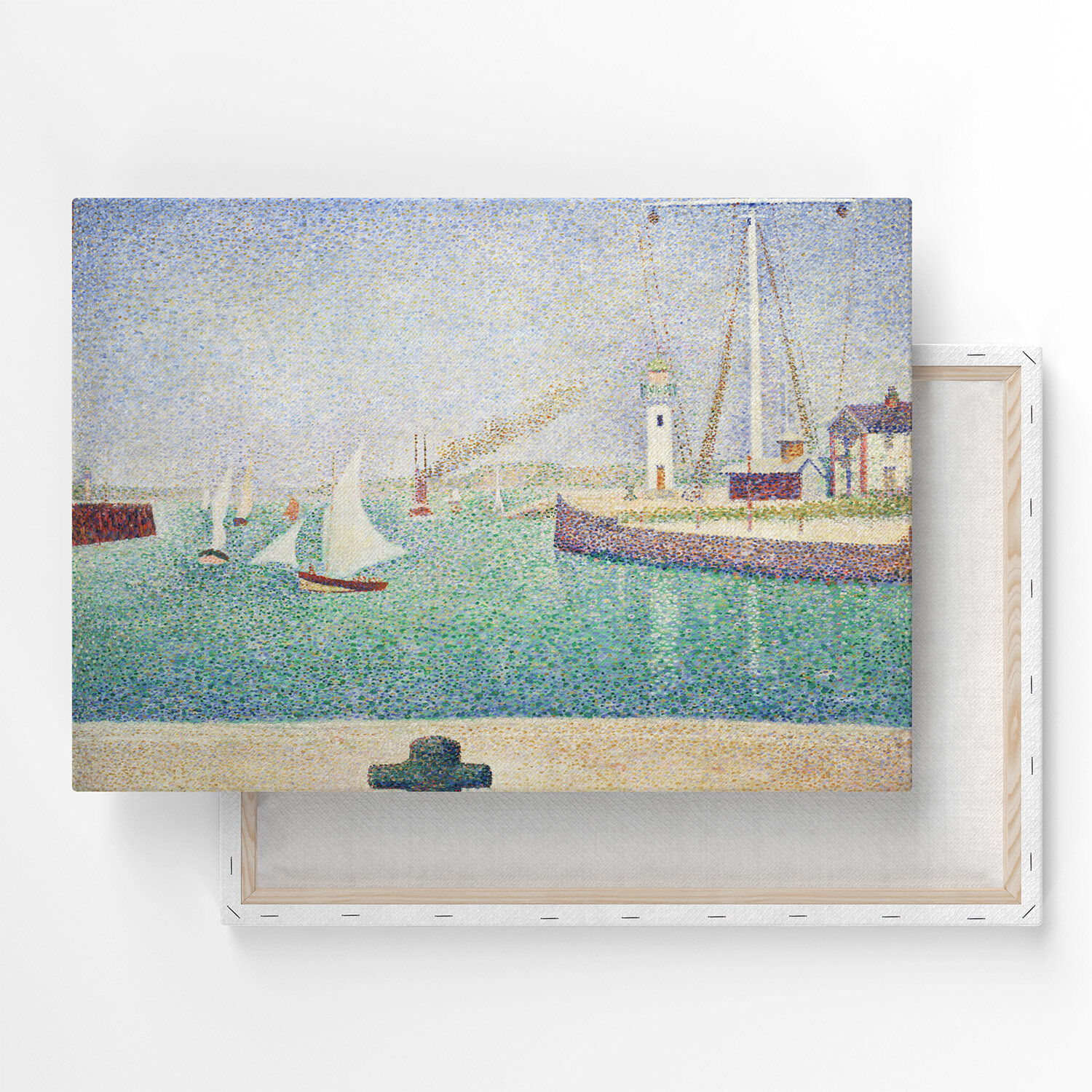 Картина на холсте, репродукция / Жорж Сёра - Entrance of The Port of Honfleur / Размер 80 x 106 см